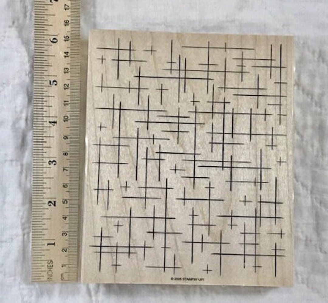 Crosshatch Rubber Stamp - Stampin' up - Background Stamp for Crafts - Etsy