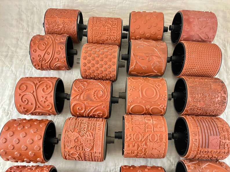 Set of 21 Stampin' up stampin' Around Jumbo Rubber Stamping Wheels and ...