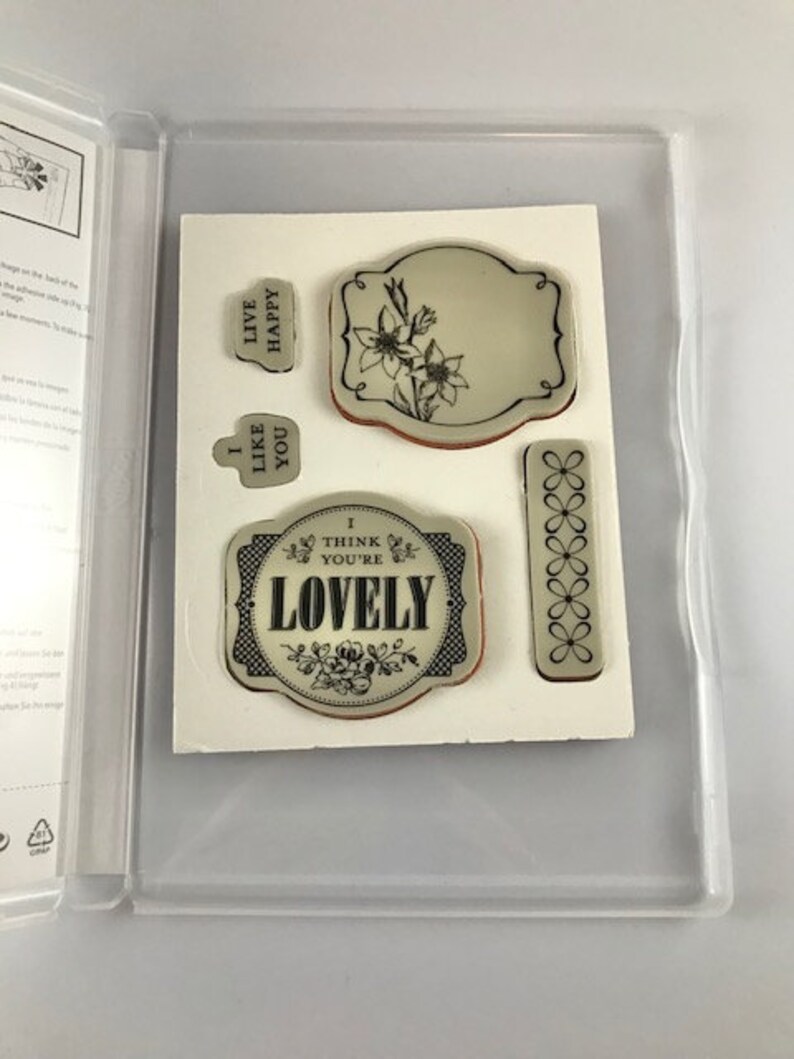 Stampin' up "you're Lovely" Retired and Discontinued Clear Mount Rubber ...