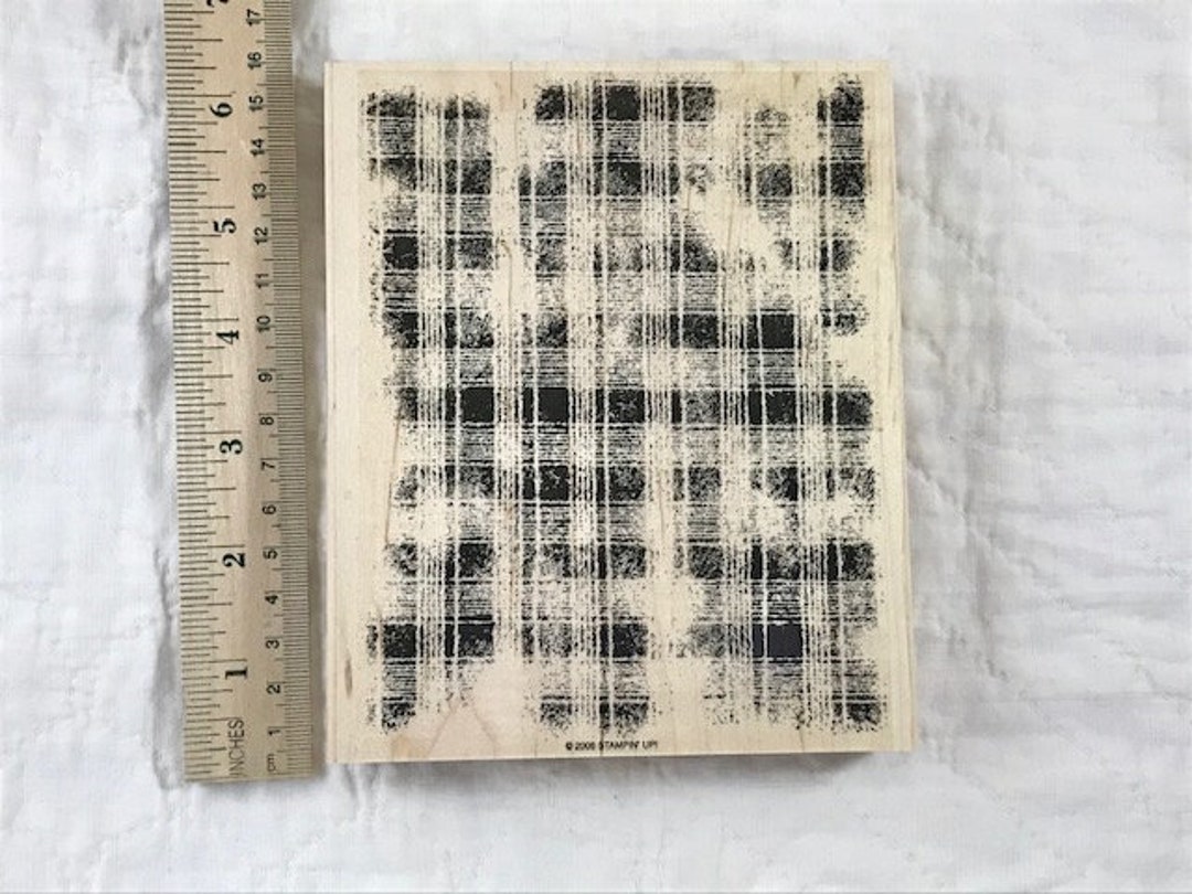 Stampin' up Flannel Plaid Rubber Stamp: Grunge Style Background - Etsy