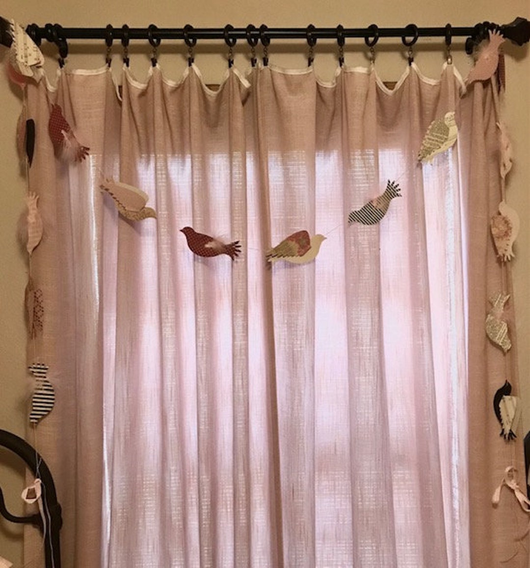 Bird Garland Hand Crafted From Various Cardstock Papers and Feathers to ...