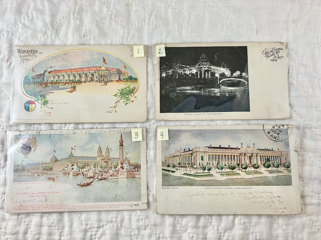 Vintage 1909 Set of 4 Postcards of the World's Fair, St Louis, Missouri ...