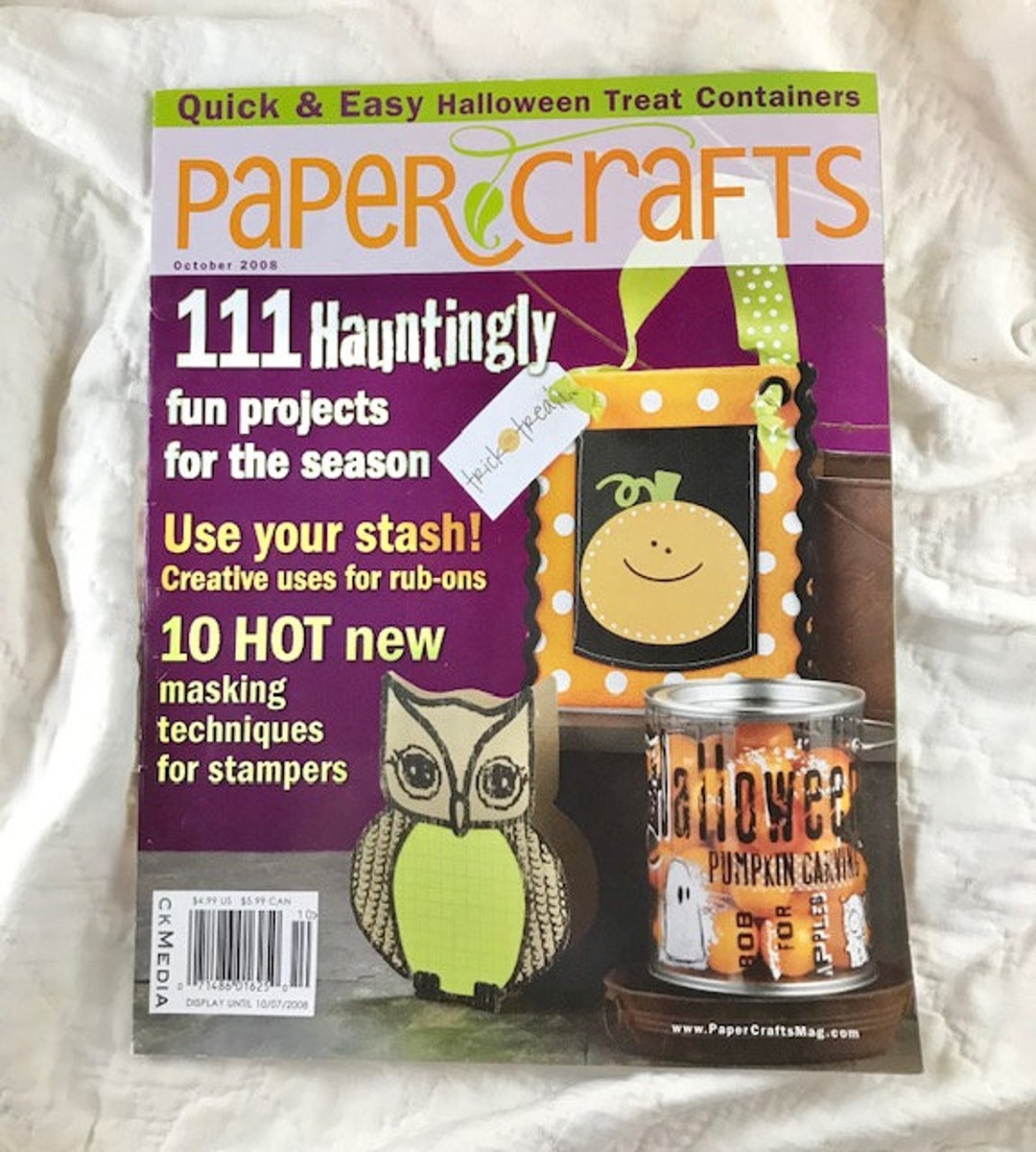 Nice "paper Crafts" Crafting Magazine, Oct, 2008 Has Card and Craft ...