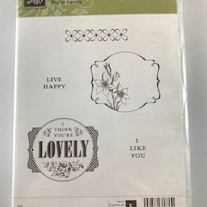 Stampin' up "you're Lovely" Retired and Discontinued Clear Mount Rubber ...