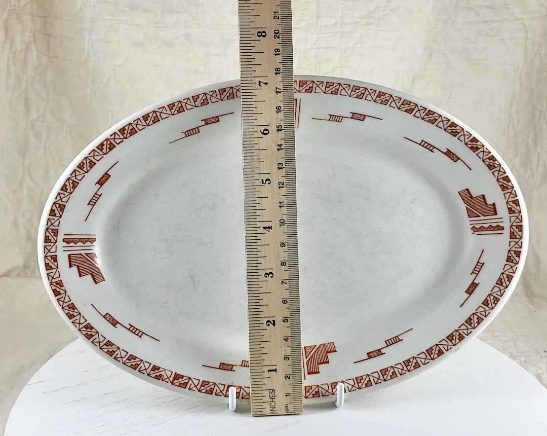Vintage 1950's Wallace China "aztec" Pattern Restaurant Ware 10-1/2"x7 ...