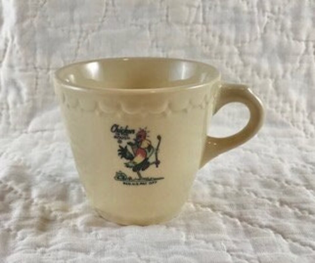 Vintage 1940s Chicken in the Rough Demitasse Cup - Syracuse China - Etsy