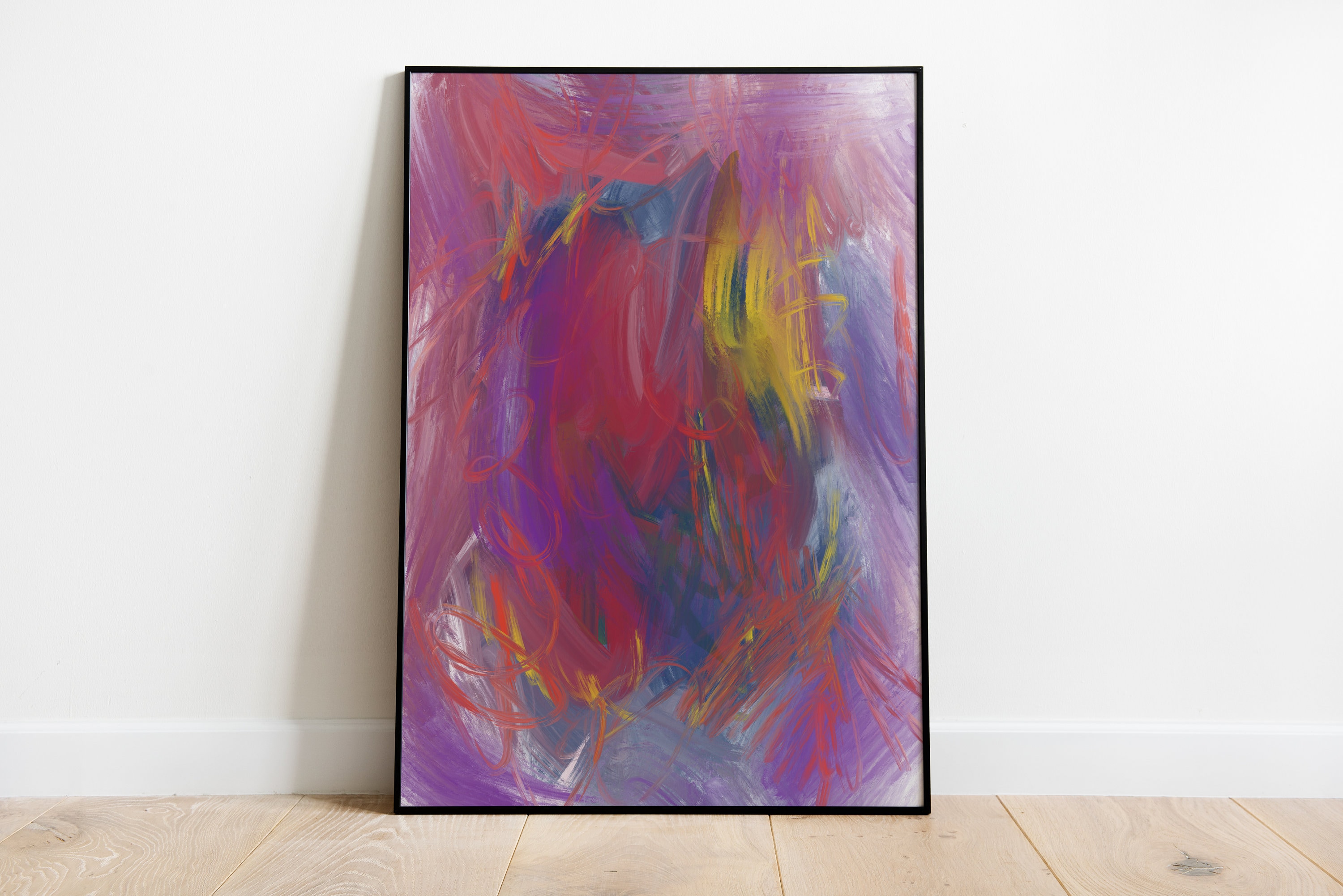 Brush Stroke 01 - Colorful Graphic Poster Print - Contemporary Decor - Etsy