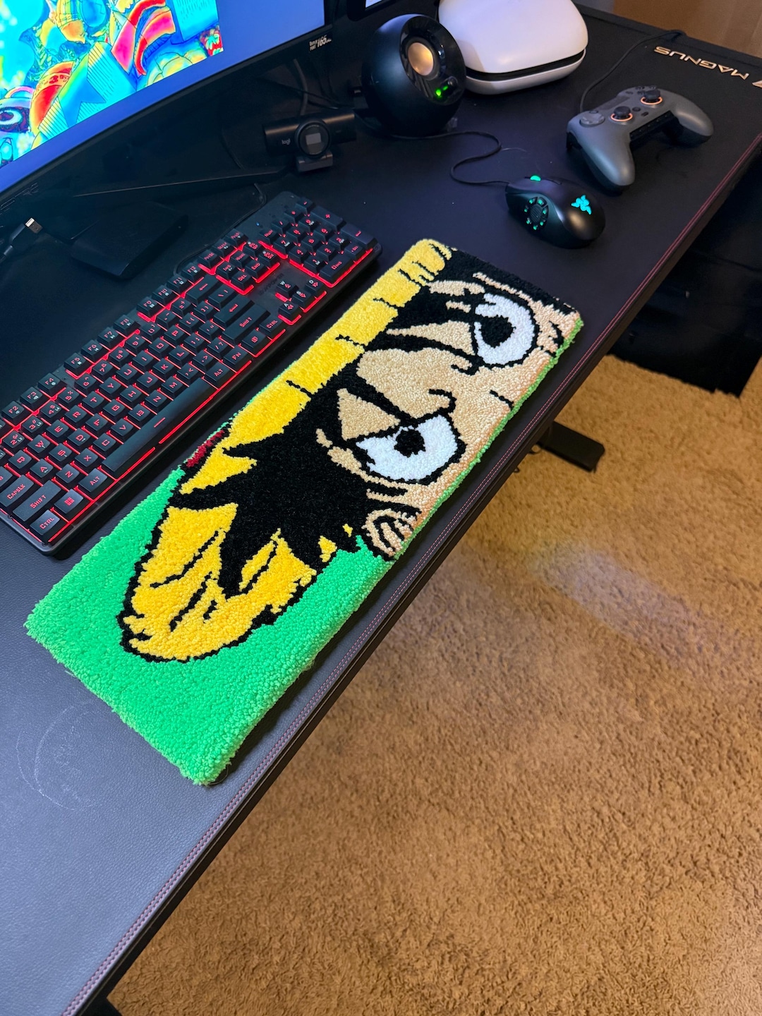20” Luffy Keyboard Rug - Etsy