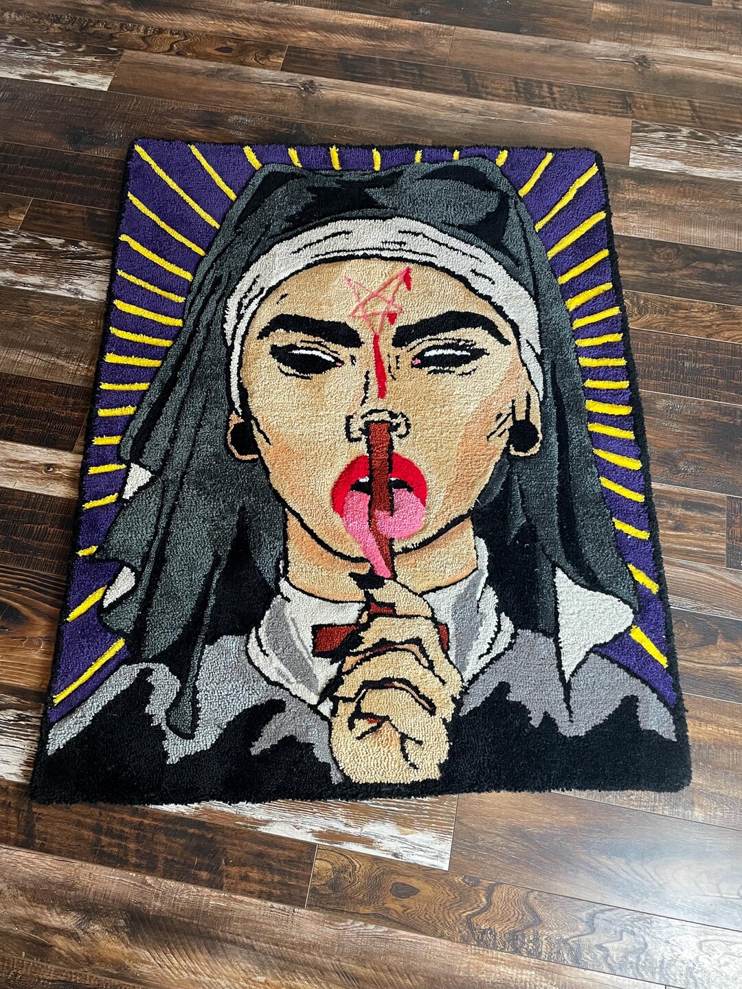 54” Occult Nun Rug - Etsy