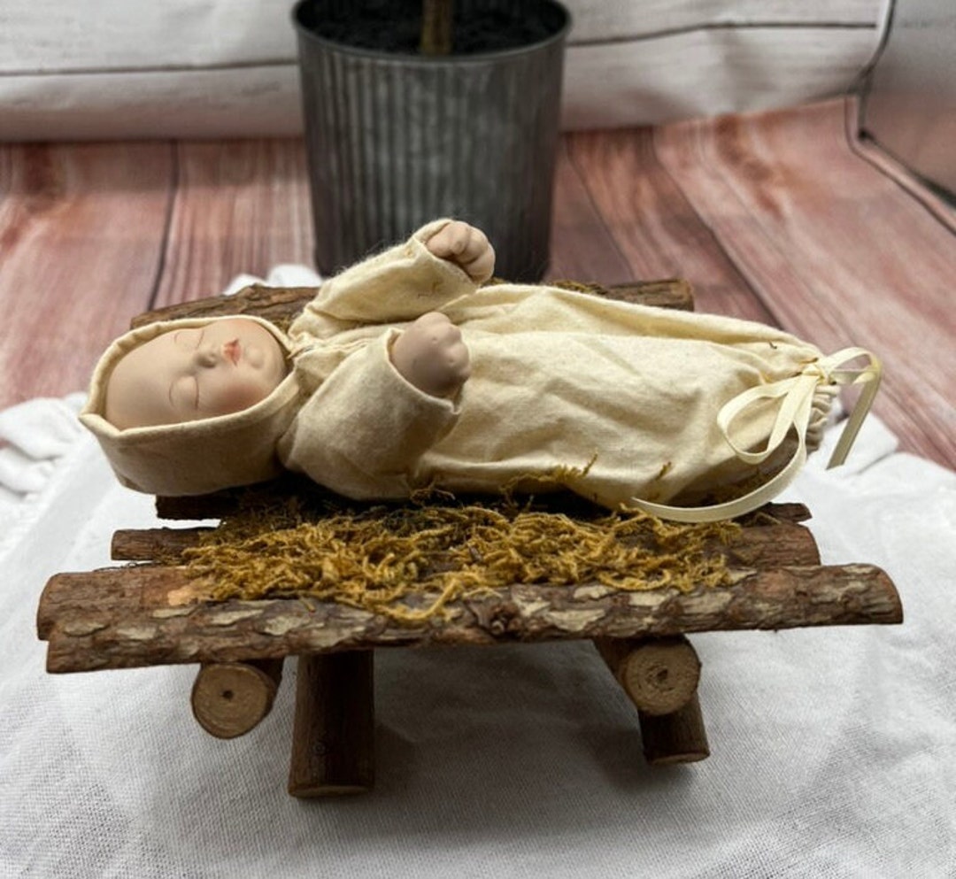 Vintage Ashton Drake Baby Jesus in the Manger Nativity - Etsy