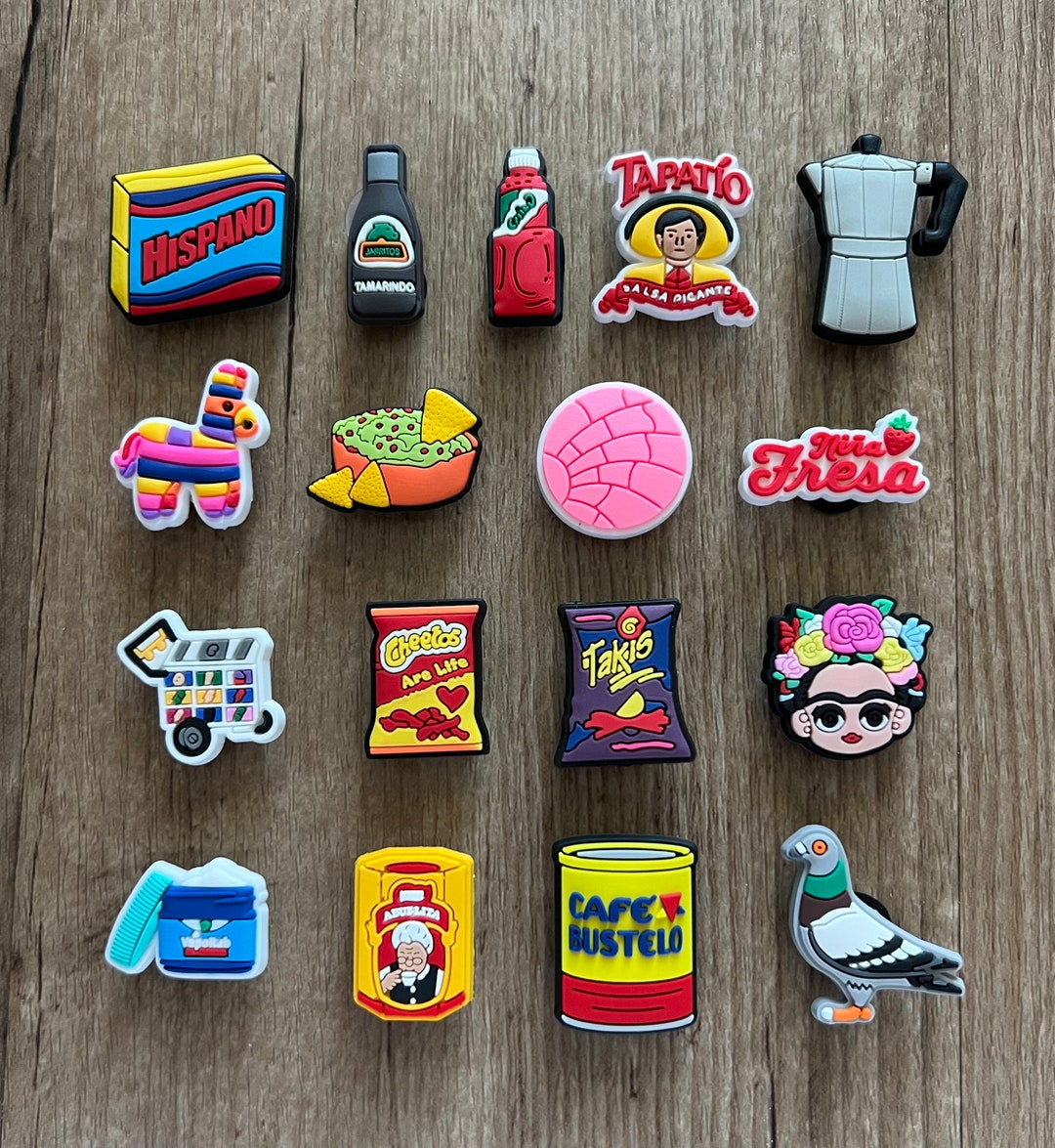 Mexican Hispanic Croc Charms Latino Shoe Clips Mexican Food Charm Crocs ...