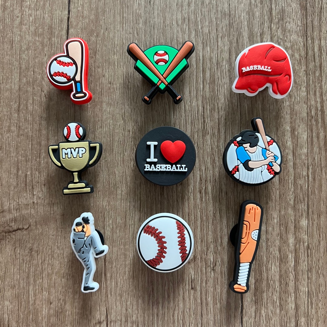 Baseball Shoe Charm - Baseball Glove Shoe Charms - Sports Shoe Charm ...