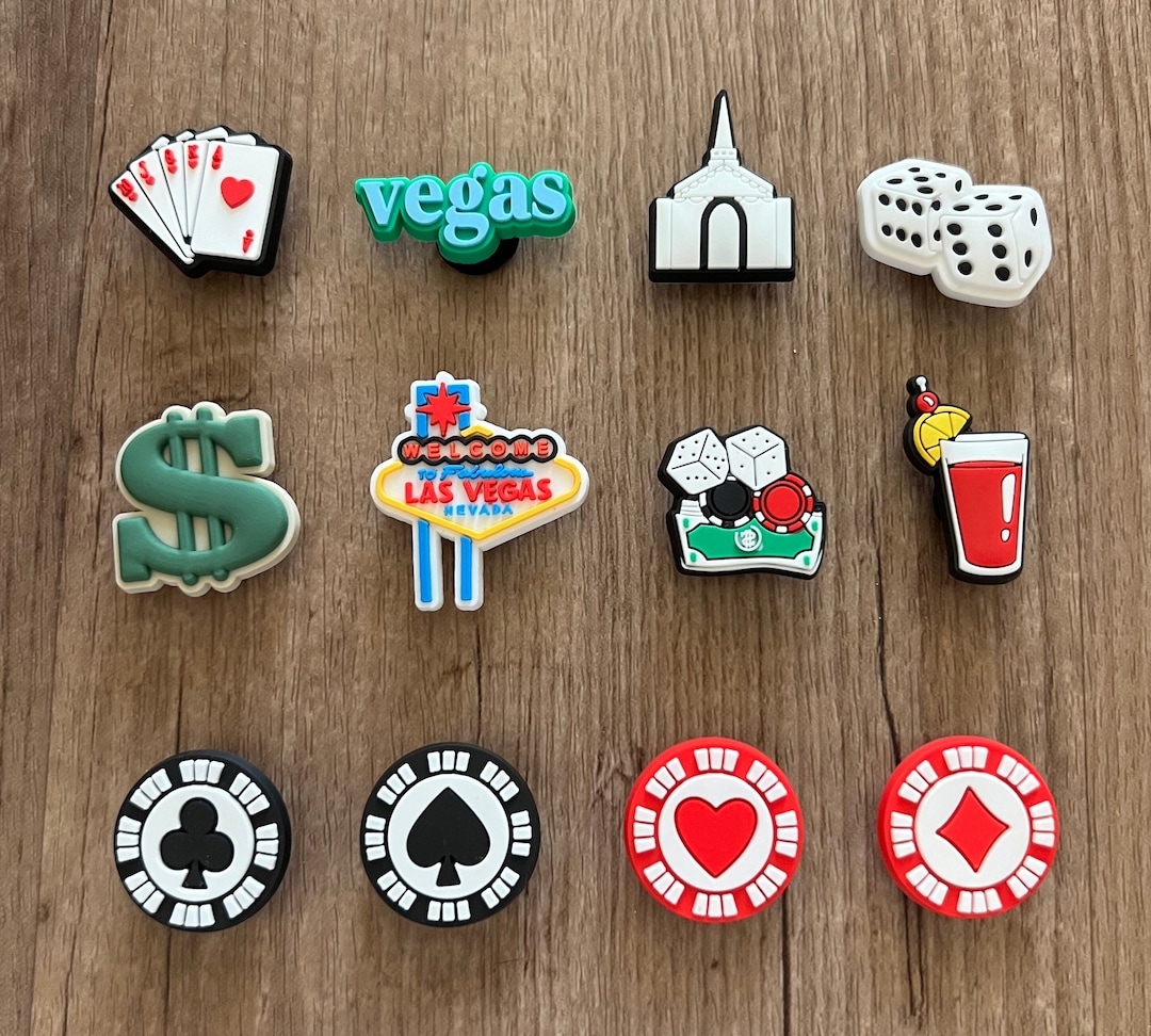Las Vegas Croc Charms Sin City Shoe Charm Poker Croc Charms Casino Shoe ...