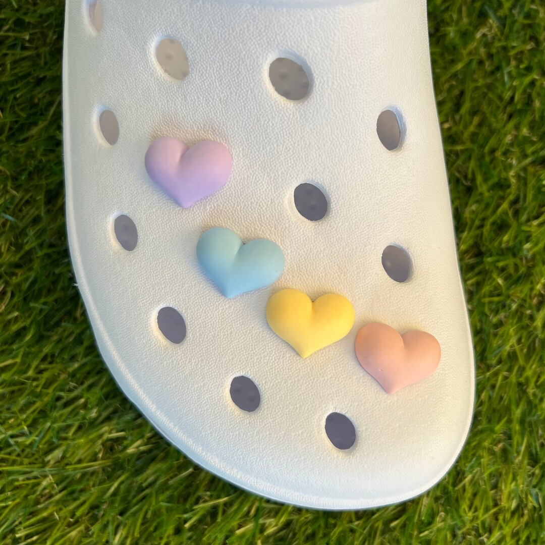 3D Pastel Hearts Croc Charm Valentines Gift Kawaii Shoe Charms Crocs ...
