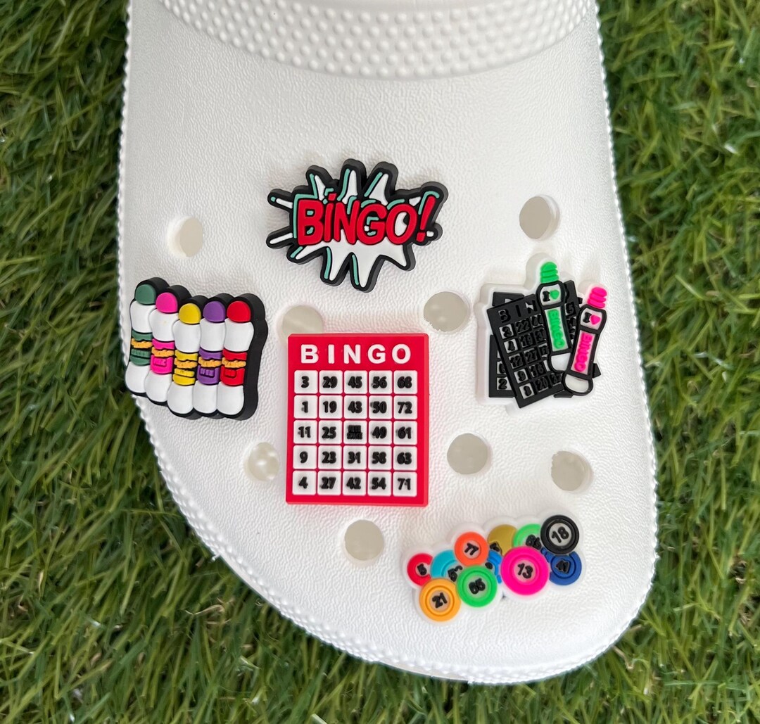 Bingo Shoe Charm - Bingo Card Shoe Charms - Gaming Shoe Pins - Shoe ...