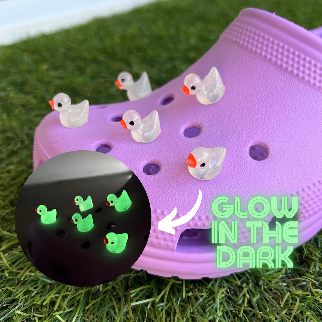Glow in the 3D Duck Croc Charm Cute Duckling Shoe Charm Kawaii Duck ...