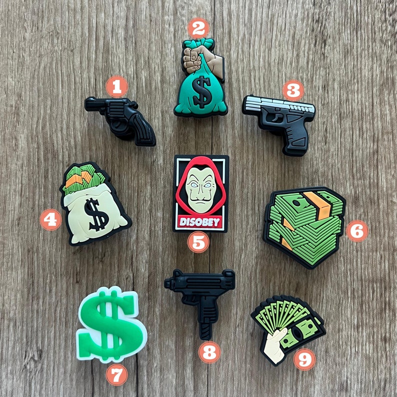 Money Croc Charms Popular Shoe Pins for Clogs Lit Shoe - Etsy