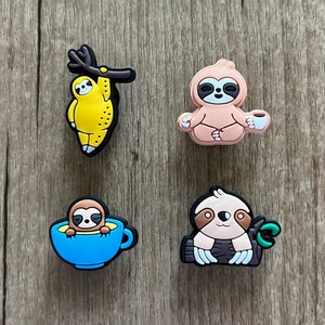 Cute Sloth Croc Charm Sloth Shoe Charms Cute Animals Shoe Pins Crocs ...