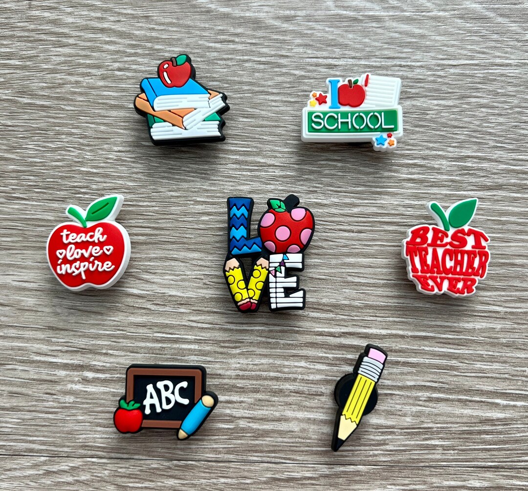 School Croc Charms Teacher Shoe Charm Pencil Shoe Charm Book Shoe ...