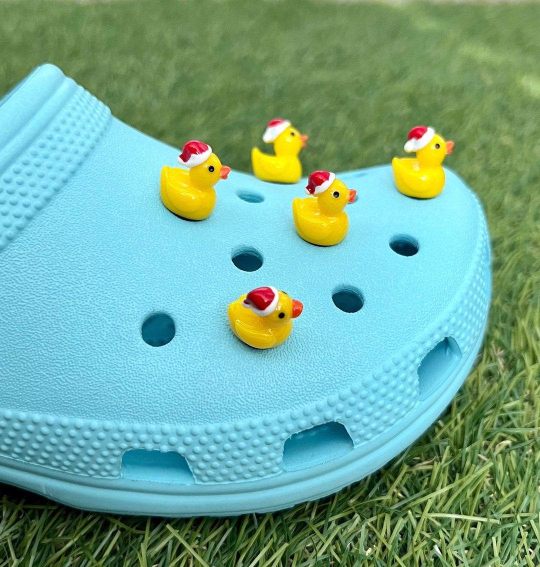 Little Santa Duck Croc Charm Cute 3D Shoe Charm Christmas Duck Charms ...