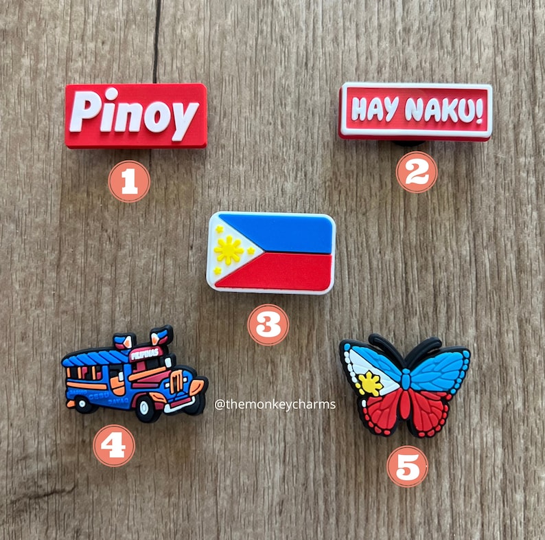 Filipino Culture Shoe Charms - Philippines Culture Charm - Filipino ...