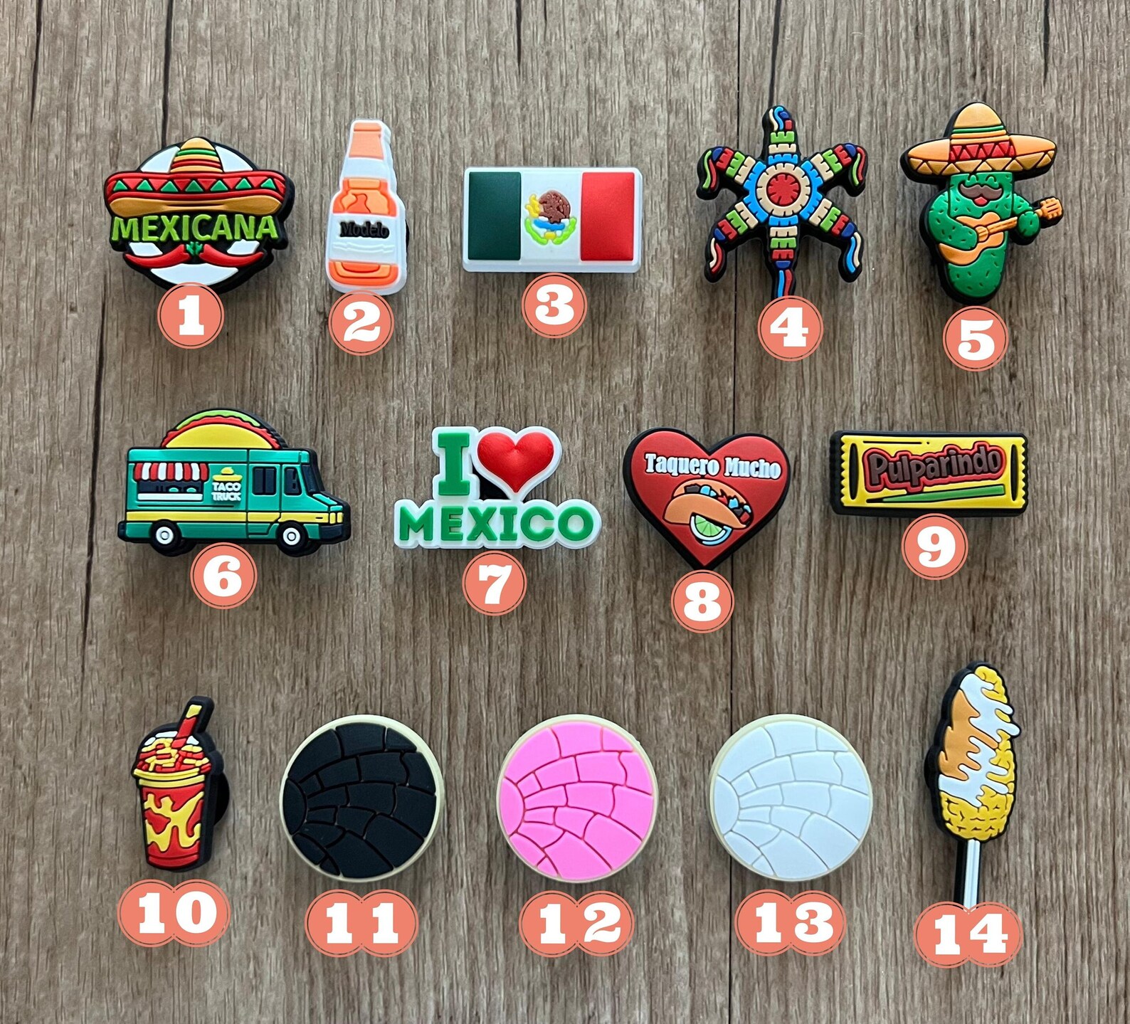 Mexican Croc Charms Mexico Croc Charm Latino Shoe Charms - Etsy