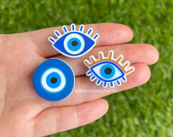 Evil Eye Croc Charm - Etsy
