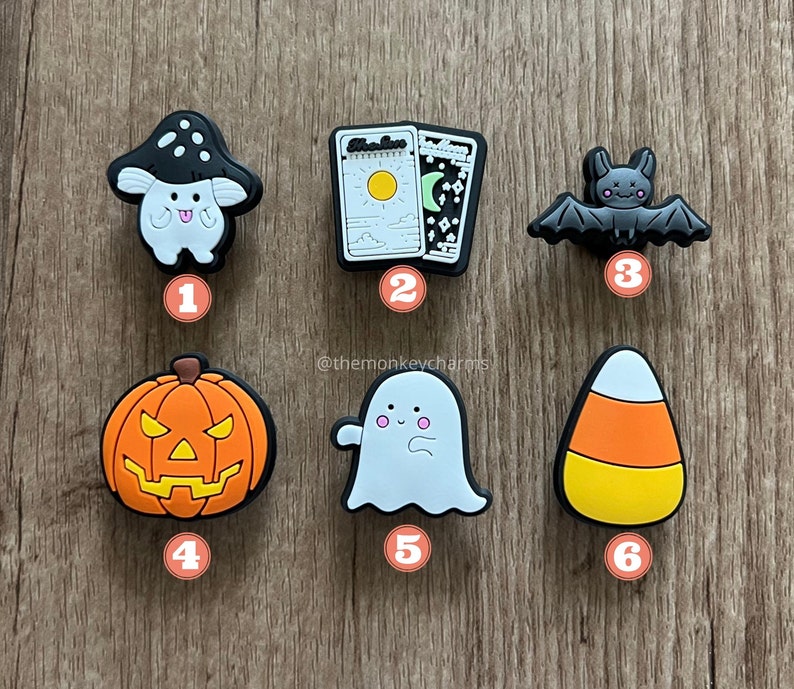 Halloween Croc Charm Spooky Shoe Charms Ghost Shoe Charms - Etsy