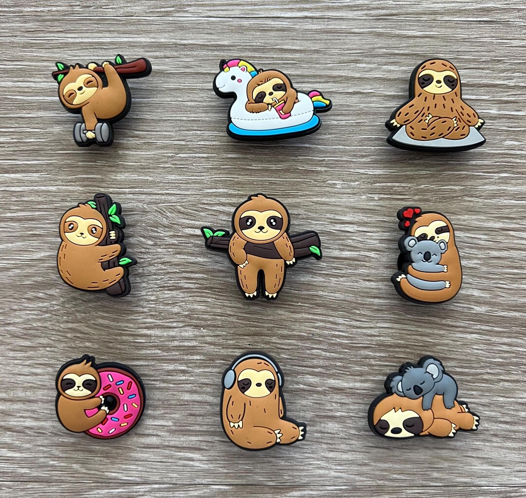 Sloth Shoe Charm - Cute Shoe Charms - Cute Animals Shoe Pins - Shoe ...