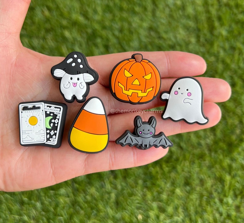 Halloween Croc Charm Spooky Shoe Charms Ghost Shoe Charms - Etsy