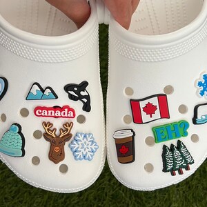 Canada Themed Shoe Charms - Canada Culture Charm - Canada Flag Shoe ...
