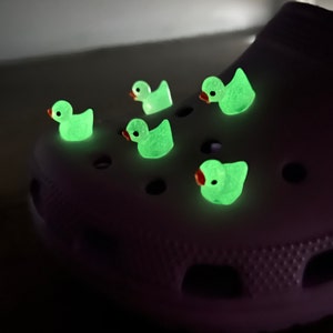Glow in the 3D Duck Croc Charm Cute Duckling Shoe Charm Kawaii Duck ...