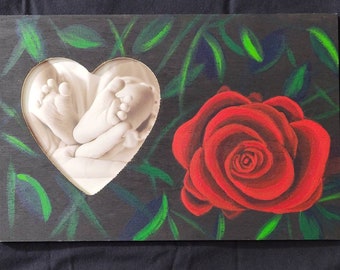 Hand Painted Heart Picture Frame, Valentines Day, Love, - Etsy