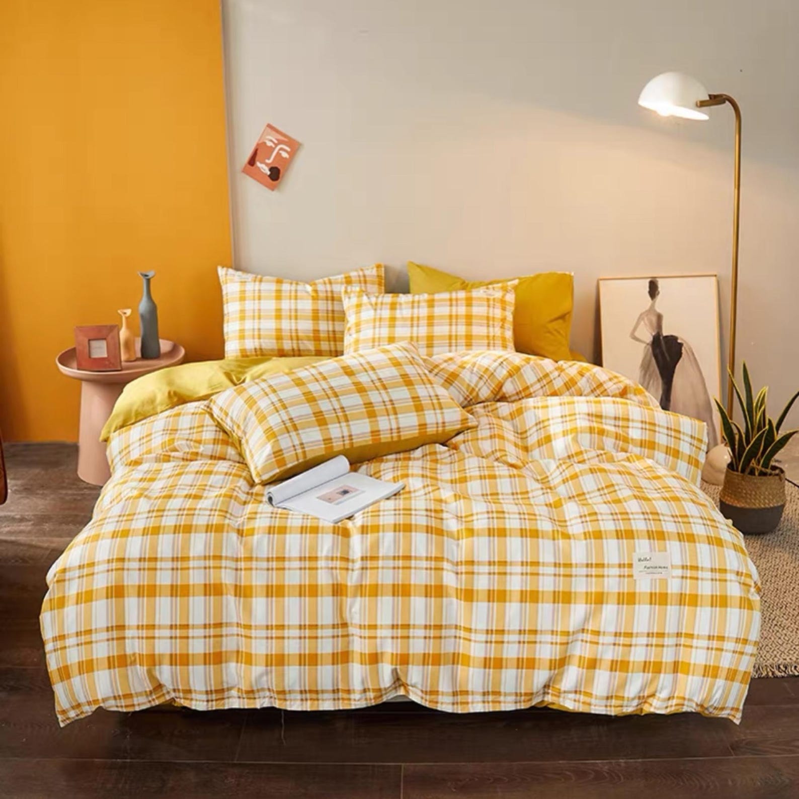 Plaid, Striped Cotton Duvet Cover Queen, Bedding Cotton Duvet Covers ...