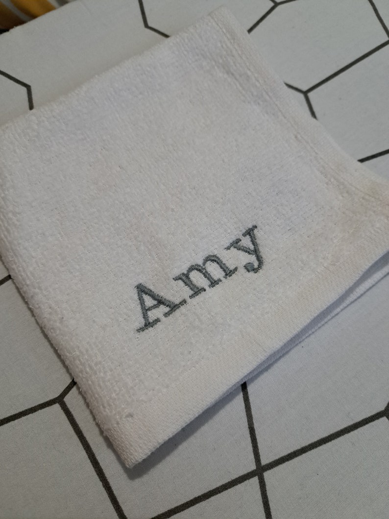 Personalised Embroidered Face Cloth - Etsy UK