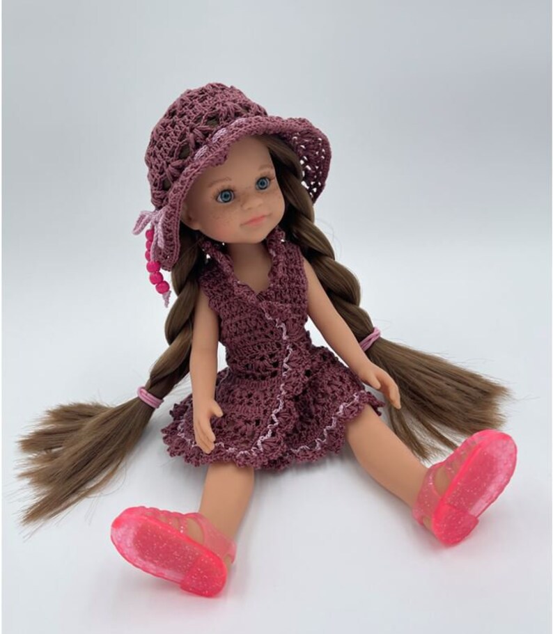 Custom Crotcheted Summer Dress W/ Hat for Paola Reina Cleo Doll DOLL ...