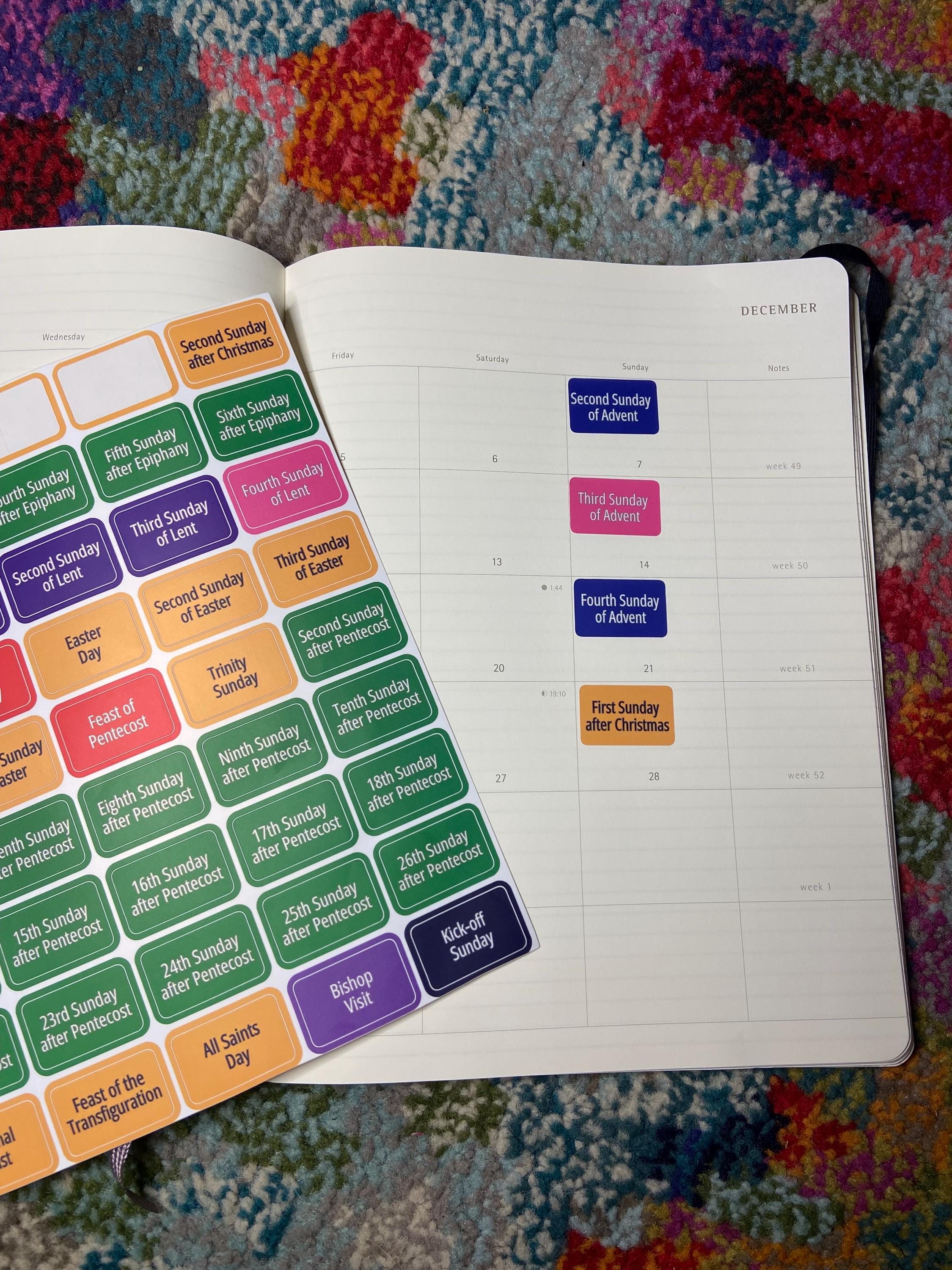 Liturgical Planning Stickers - Etsy