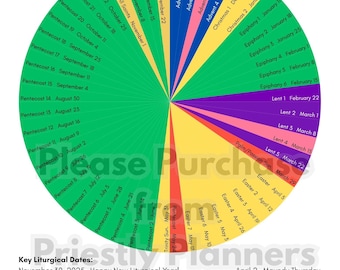 Liturgical Calendar Wheel: Church Year Reference (digital Download) - Etsy
