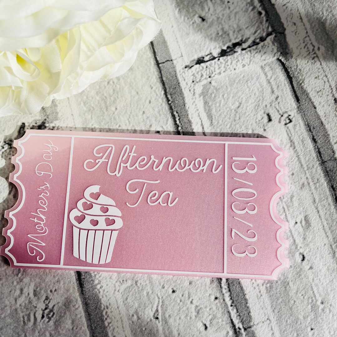 Personalised Ticket, Acrylic Ticket Voucher, Save the Date Invitation ...