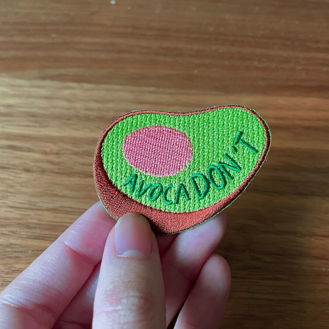 Patch Avocadon't, Avocado Iron on Embroidered Patch, Accessory for ...