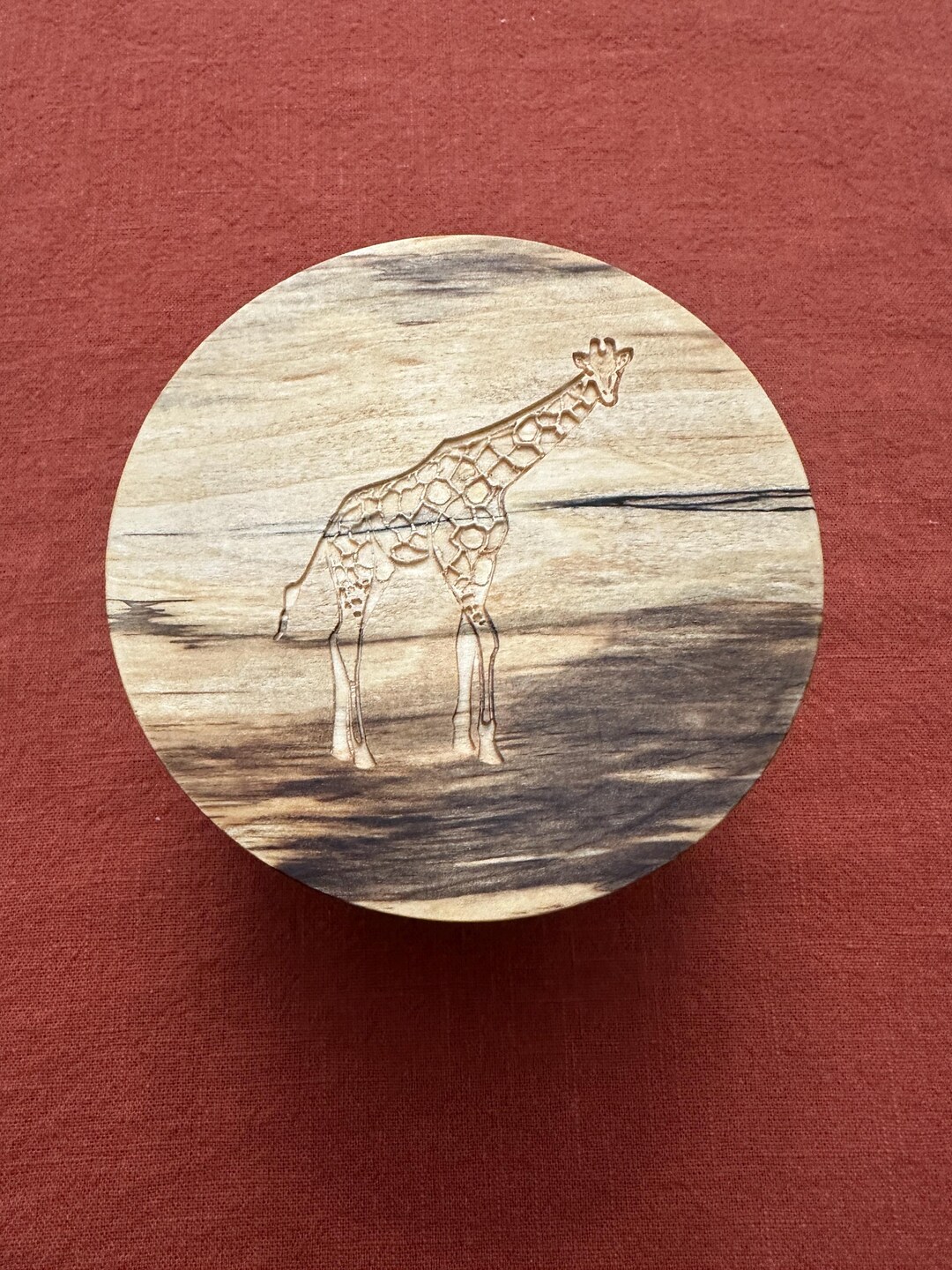 Giraffe Engraved, Spalted Wood Keepsake Box - Etsy