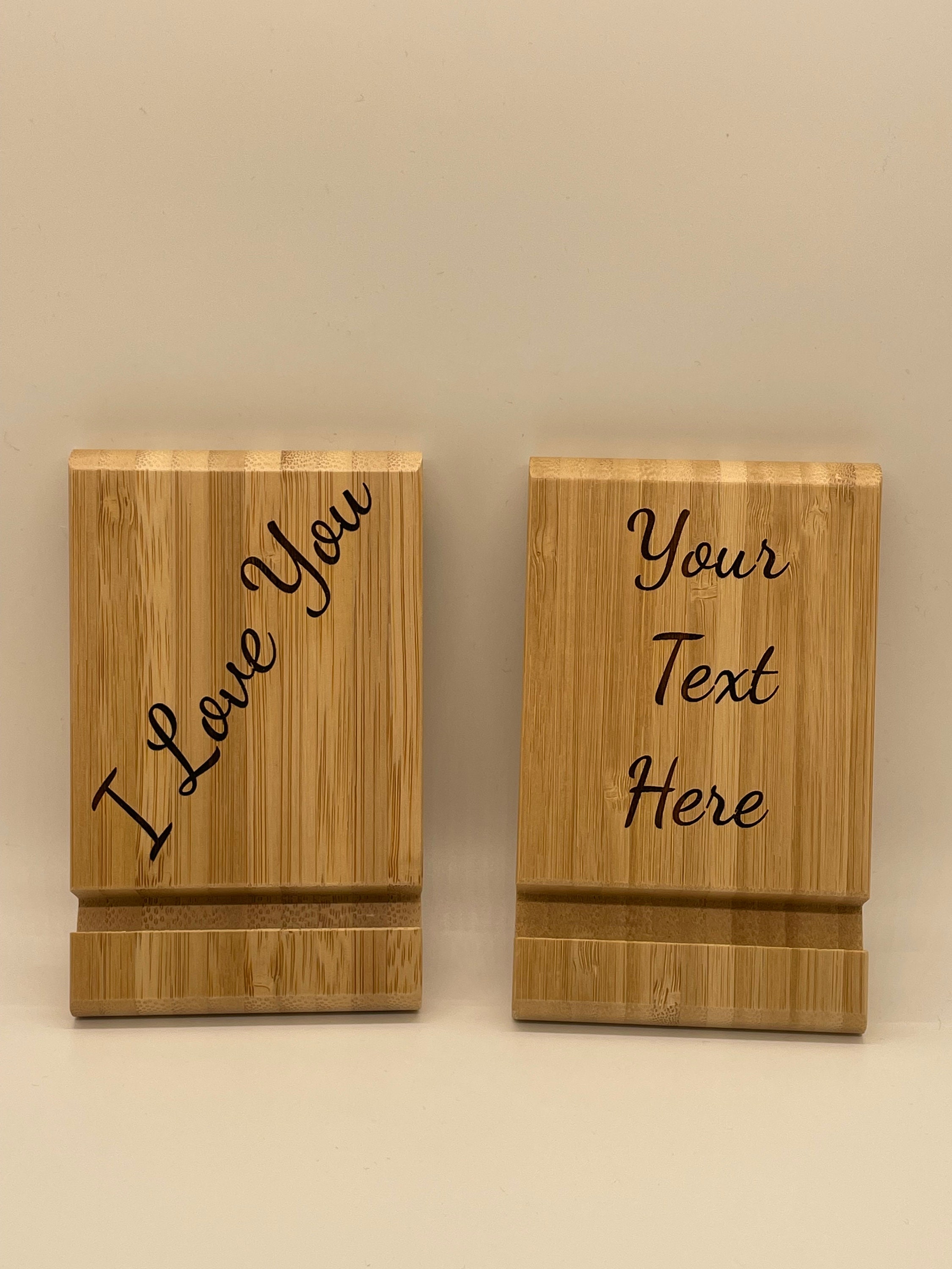 Wooden Engraved Phone Stand Custom Phone Holder - Etsy Canada