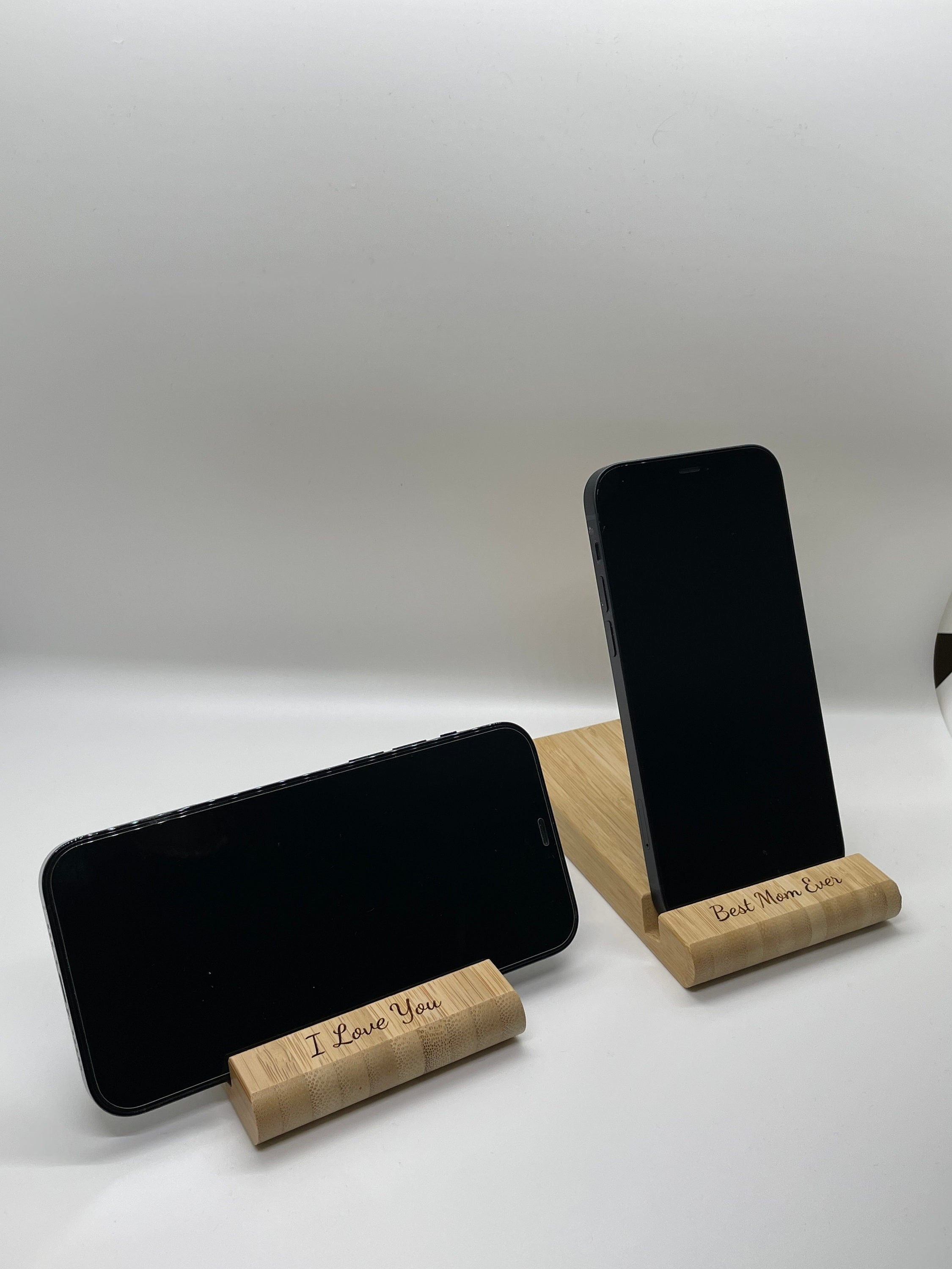 Wooden Engraved Phone Stand Custom Phone Holder - Etsy Canada