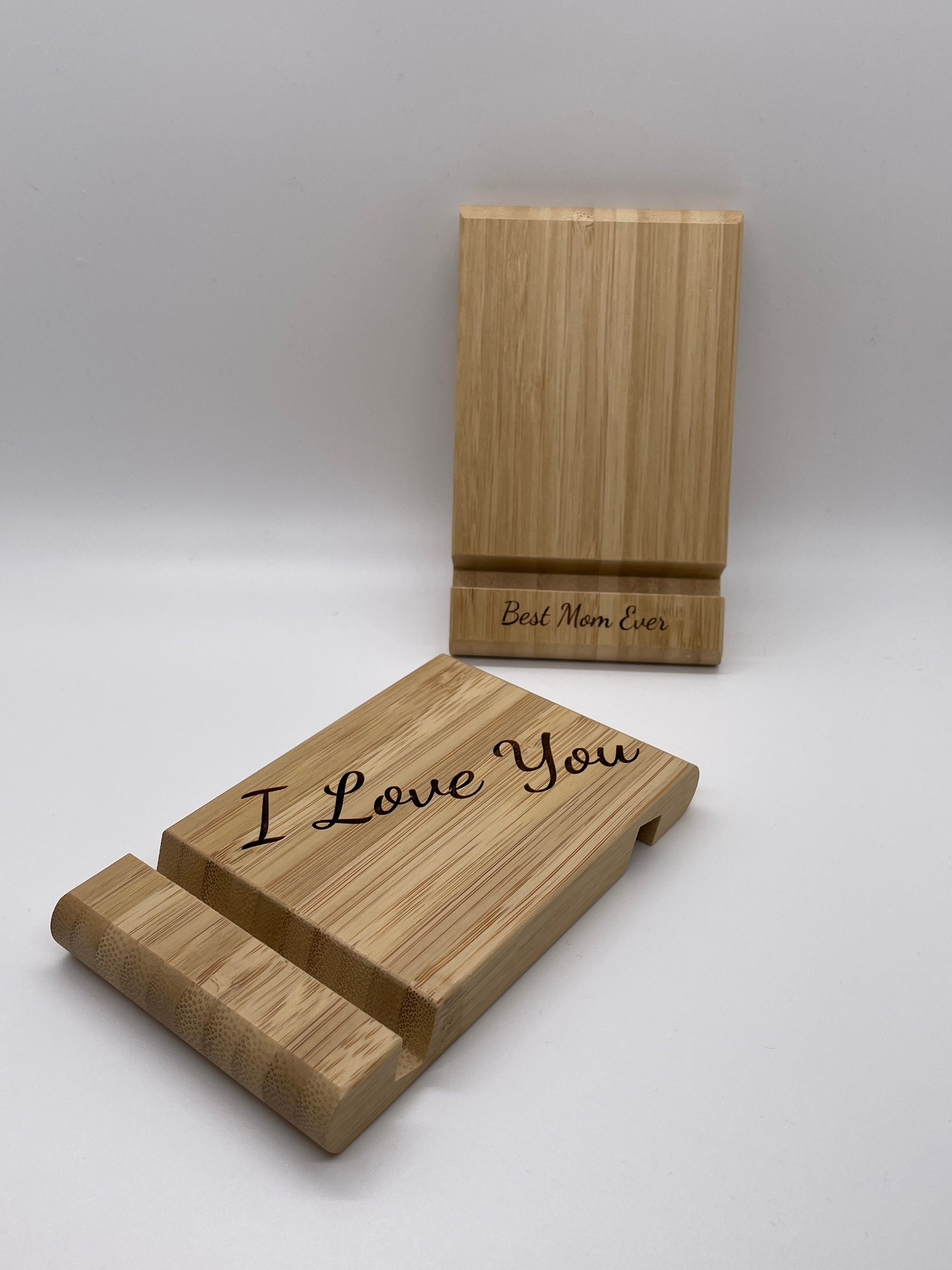 Wooden Engraved Phone Stand Custom Phone Holder - Etsy Canada