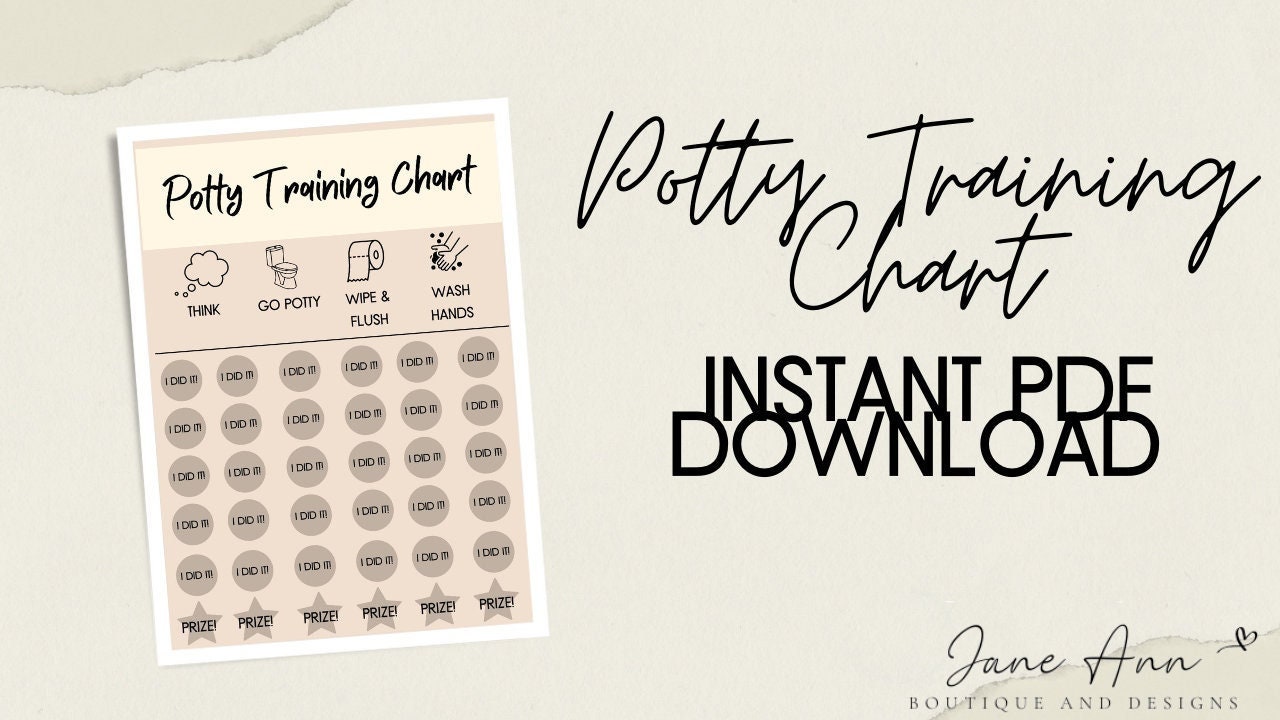 Potty Training Chart - Instant Download - Etsy