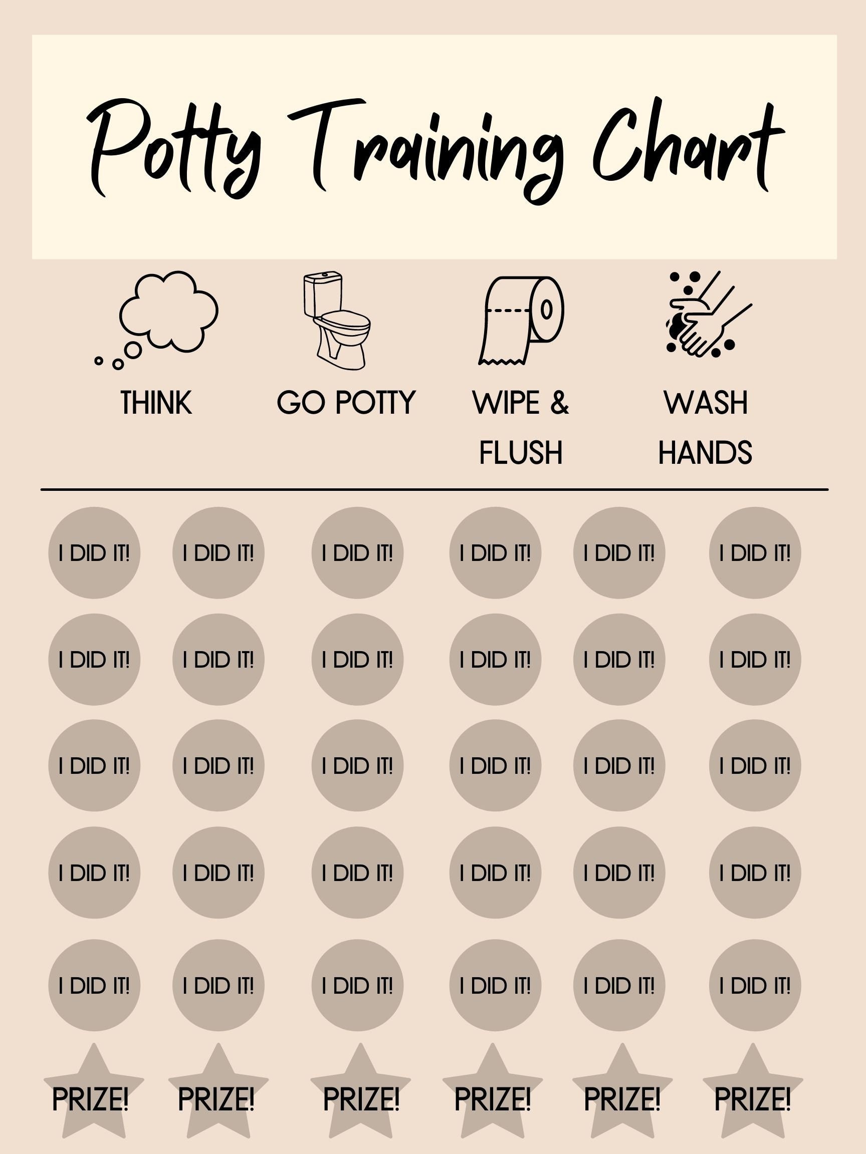 Potty Training Chart - Instant Download - Etsy