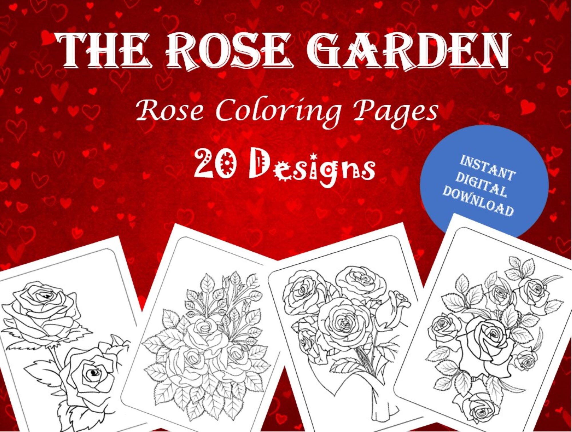 Rose Garden Coloring Pages