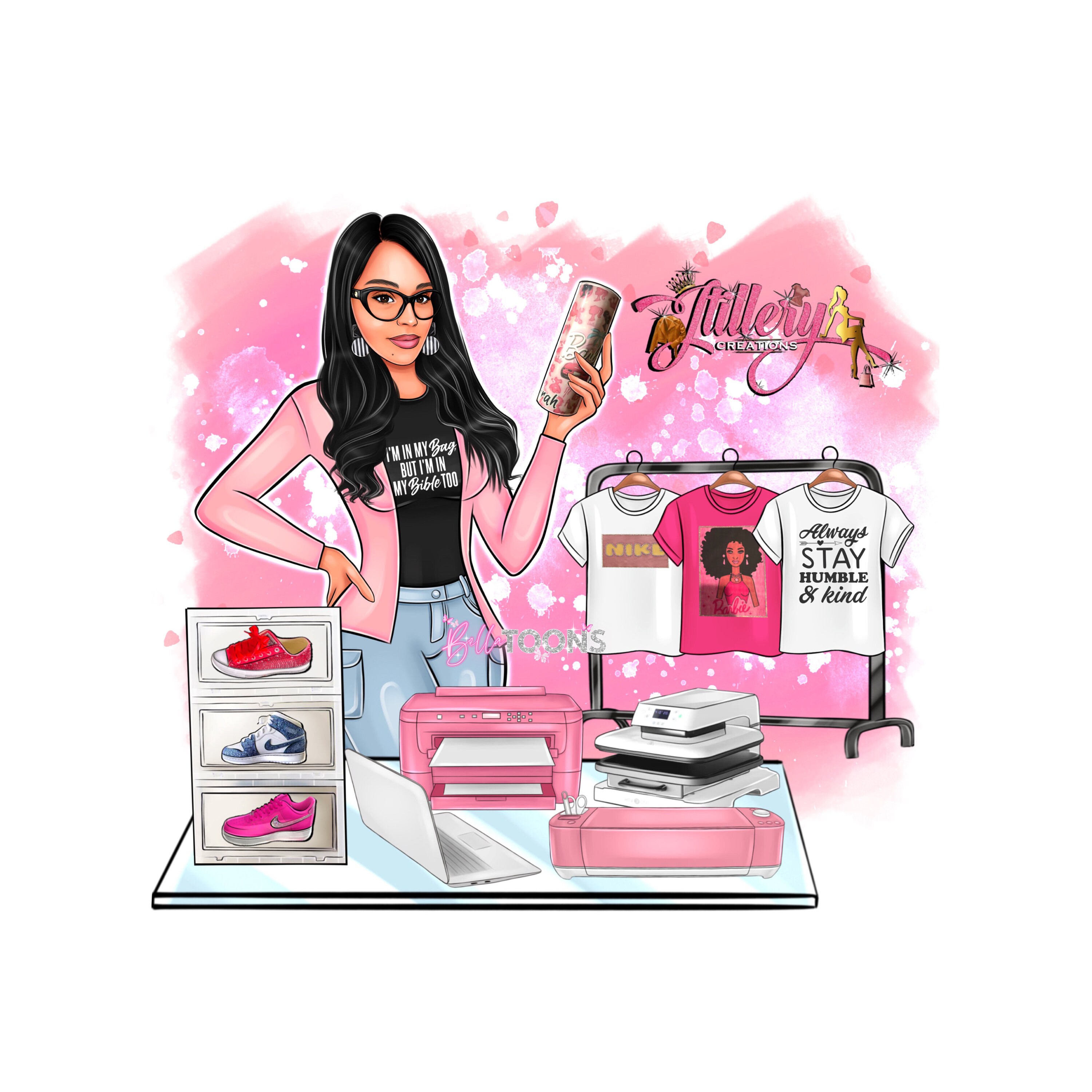 Crafter Logo Design, Crafter Logo, Cartoon Logo, Portrait Logo, Cartoon ...