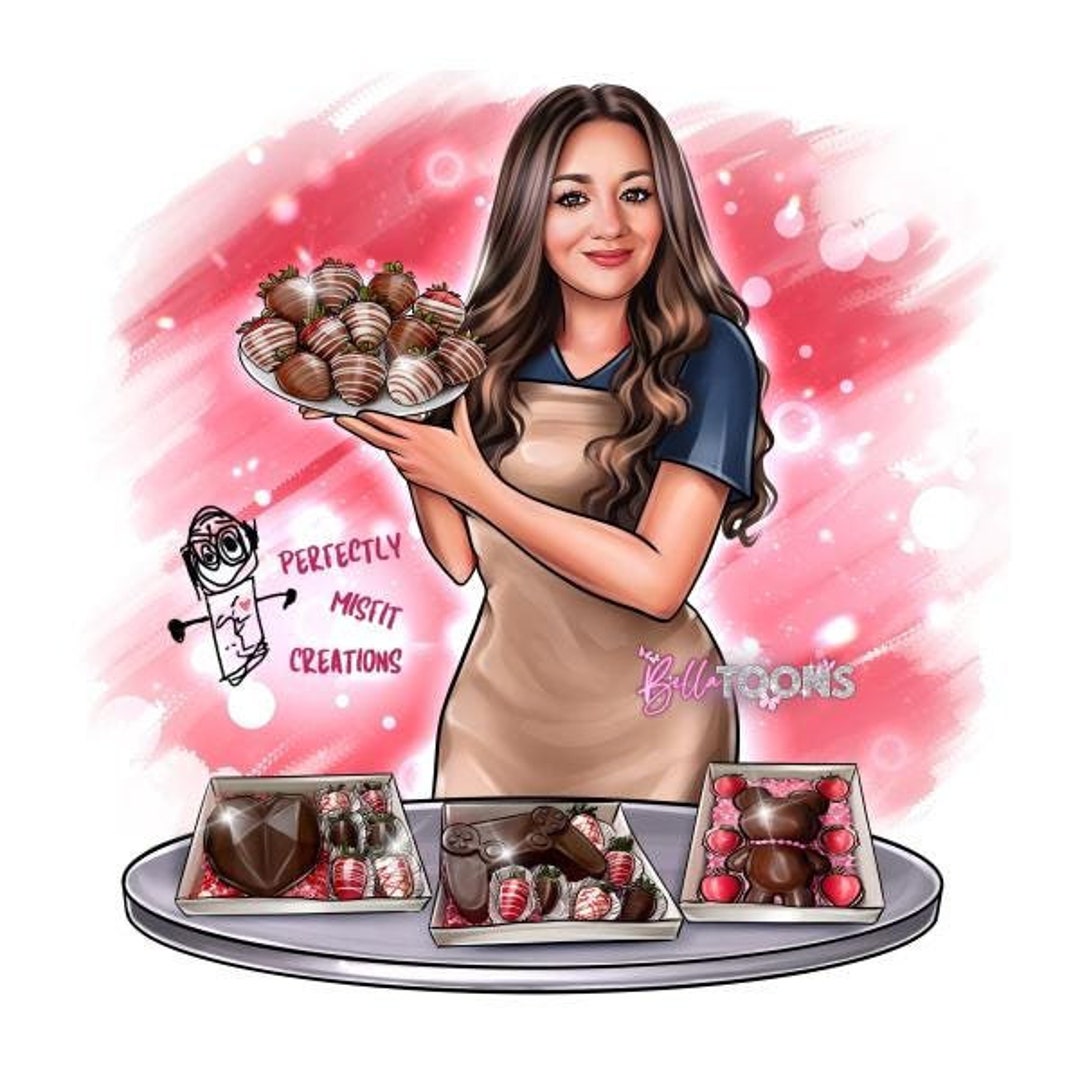 Custom Baker Cartoon Logo, Personalized Chef Logo, Unique Bakery Art ...