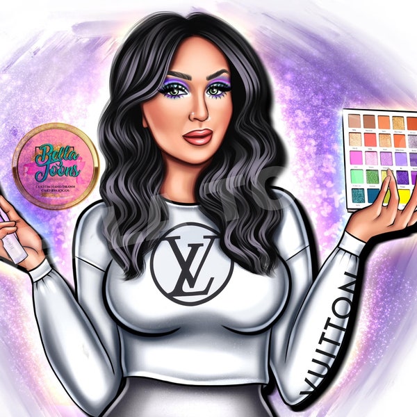 Makeup Artist Logo Design Cartoon - Etsy